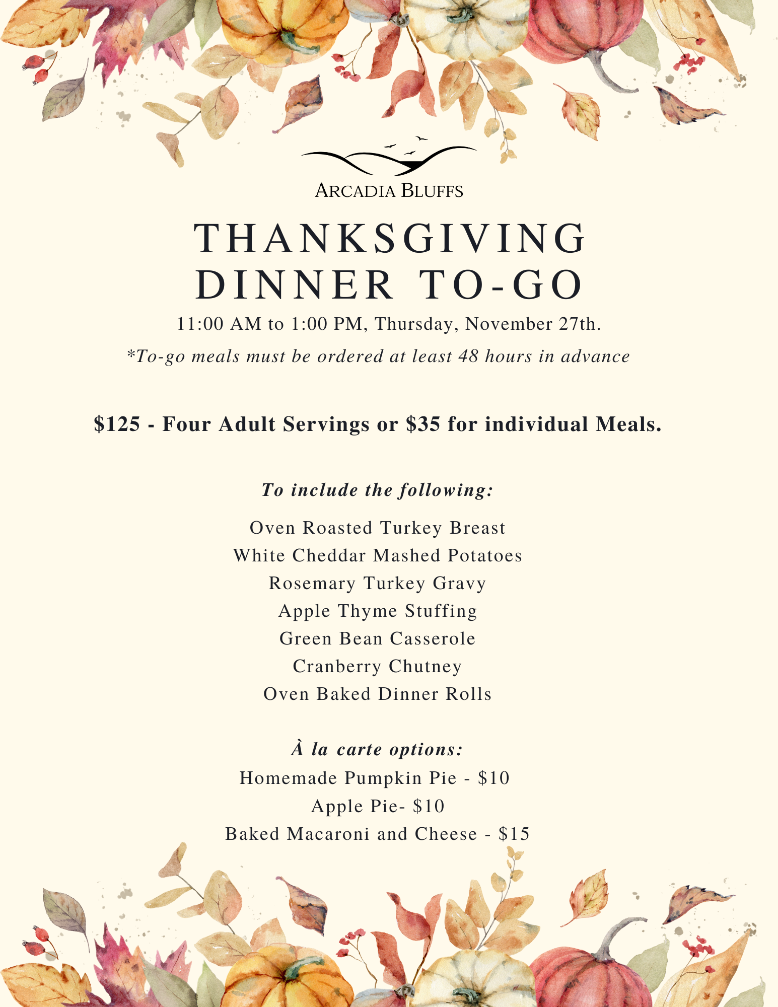 The Bluffs Dining | Arcadia Bluffs